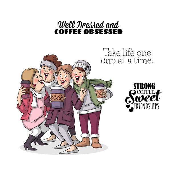 Art Impressions - LATTE LOVE - Girlfriends Stamp Set – Hallmark Scrapbook