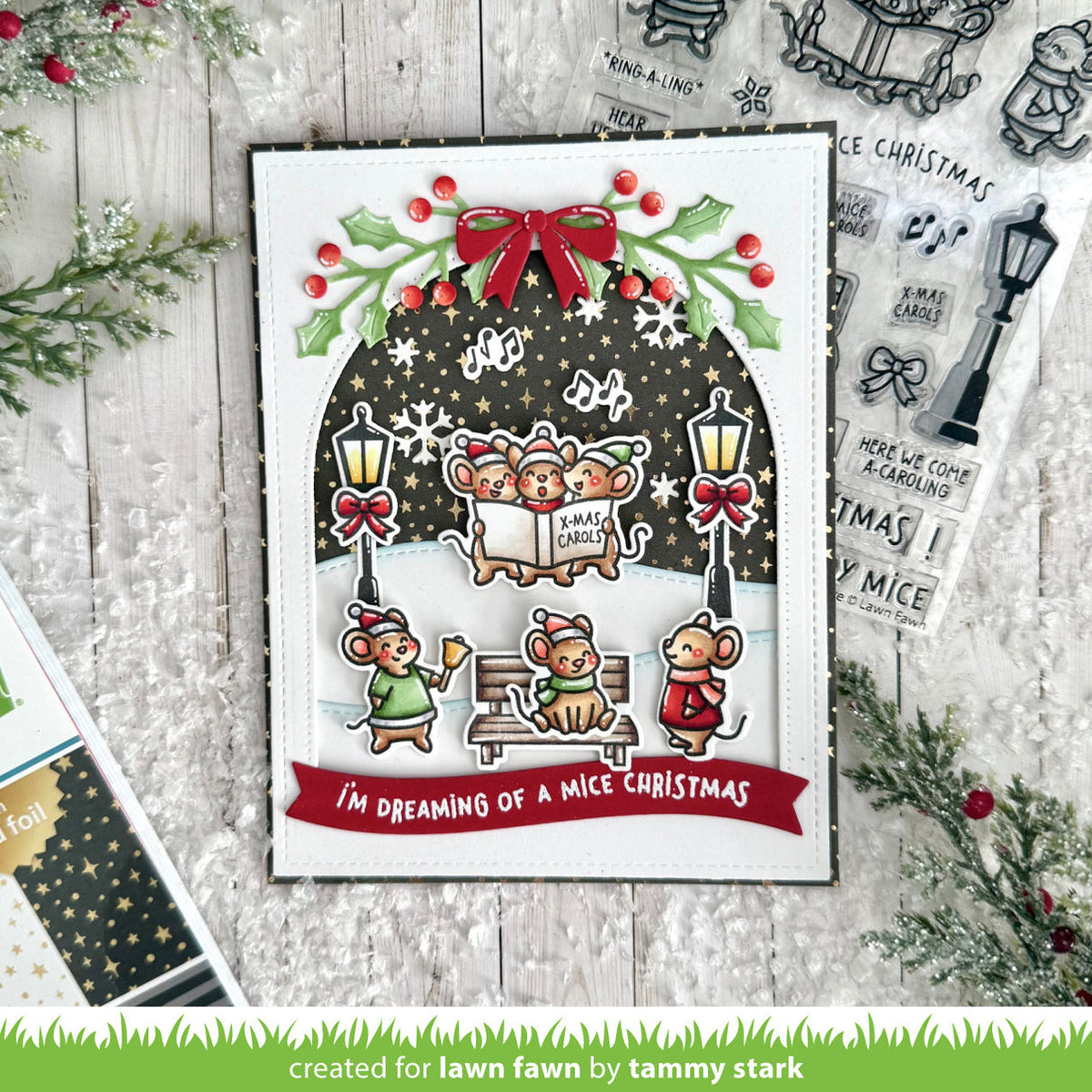 Lawn Fawn - CAROLING MICE - Stamps Set – Hallmark Scrapbook