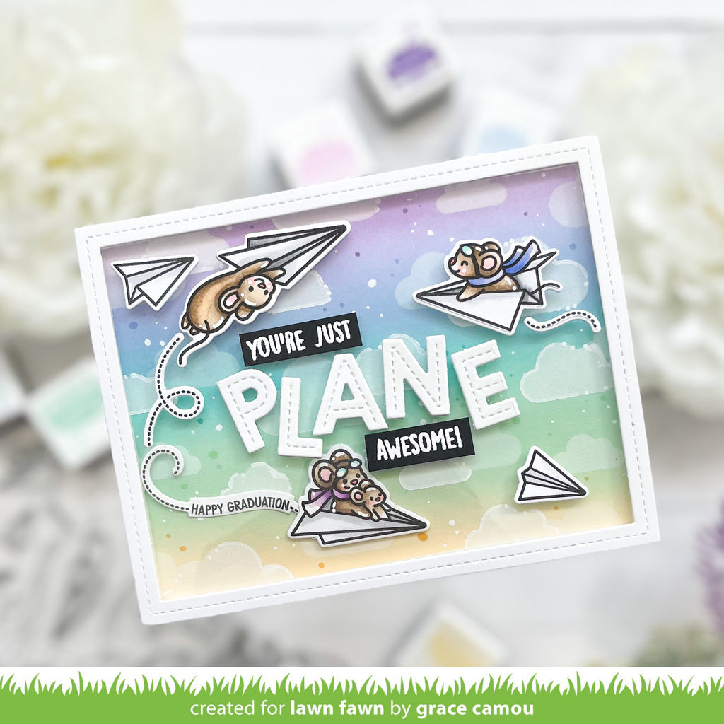 Lawn Fawn - Just Plane Awesome SENTIMENT TRAILS - Stamps Set – Hallmark ...