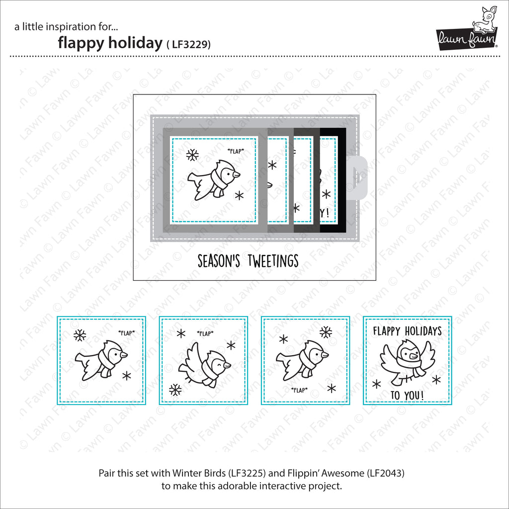 Lawn Fawn - FLAPPY HOLIDAYS - Stamps set – Hallmark Scrapbook
