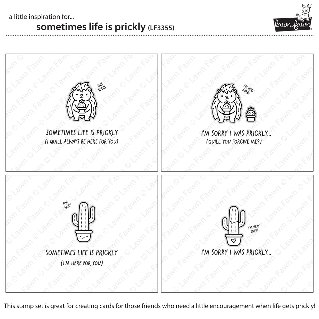 Lawn Fawn - SOMETIMES LIFE IS PRICKLY - Stamps set – Hallmark Scrapbook