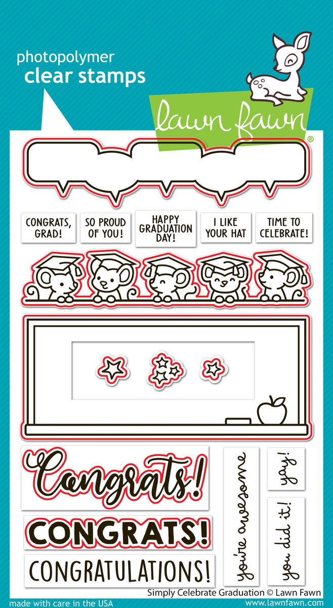 Lawn Fawn - SIMPLY CELEBRATE GRADUATION - Dies Set – Hallmark Scrapbook