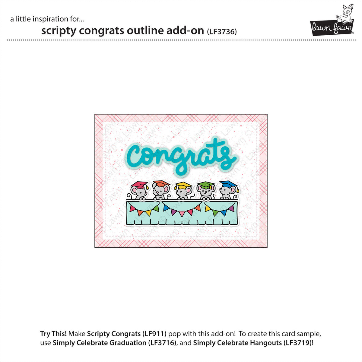 Lawn Fawn - Scripty CONGRATS - LAWN CUTS dies 1pc – Hallmark Scrapbook