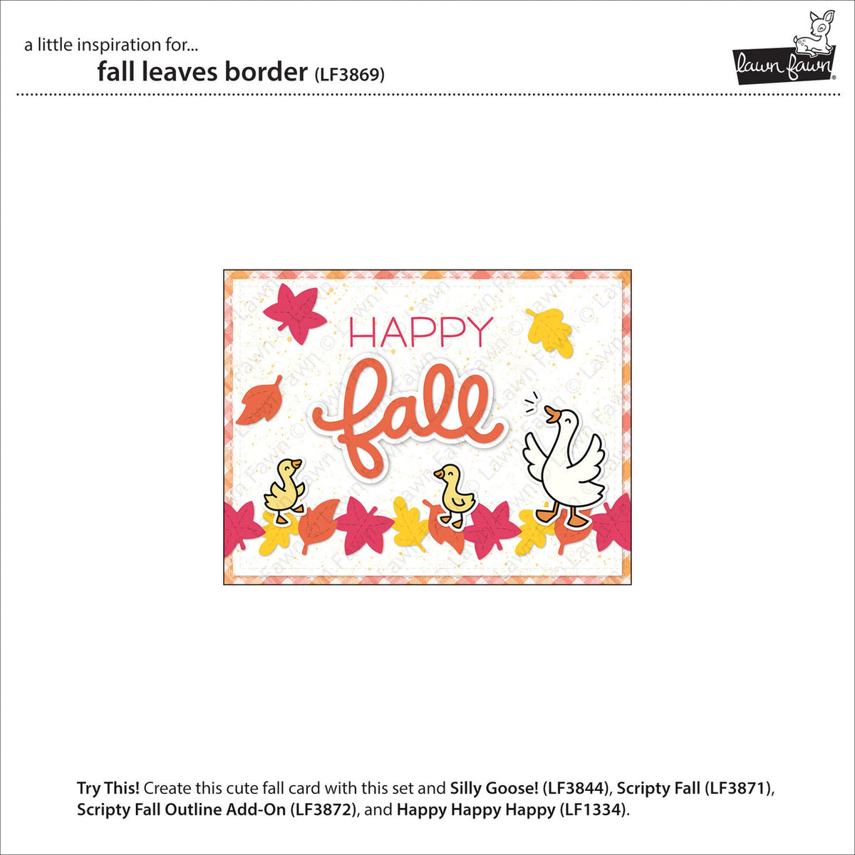 Lawn Fawn - FALL LEAVES Border - Dies – Hallmark Scrapbook