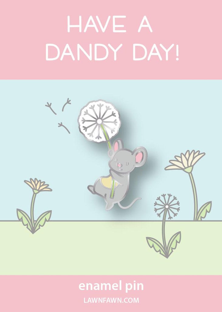 Lawn Fawn - DANDY MOUSE - Enamel Pin – Hallmark Scrapbook